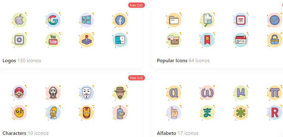 Mejores páginas de iconos para descargar pack de iconos gratis PNG, SVG ...